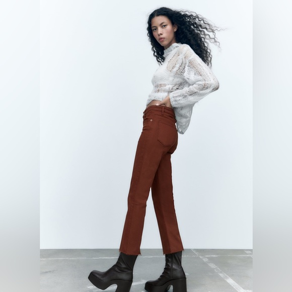Zara | Jeans | Zara Cropped Flared Jeans | Poshmark